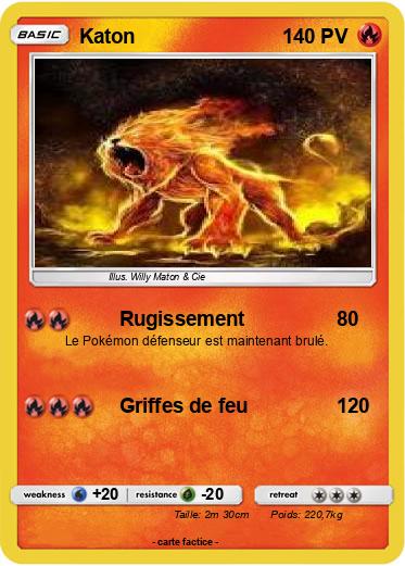 Pokémon Katon 17 17 - Rugissement - Ma carte Pokémon