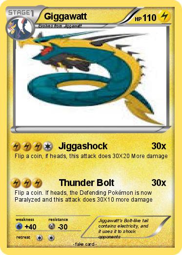 Pokémon Giggawatt - Jiggashock - My Pokemon Card