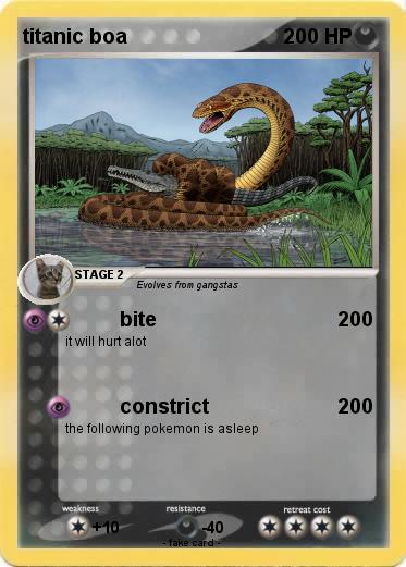 Pokémon titanic boa - bite - My Pokemon Card