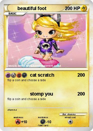 Pokémon beautiful foot - cat scratch - My Pokemon Card