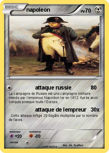Pokémon napoleon 211 211 - attaque russie - Ma carte Pokémon