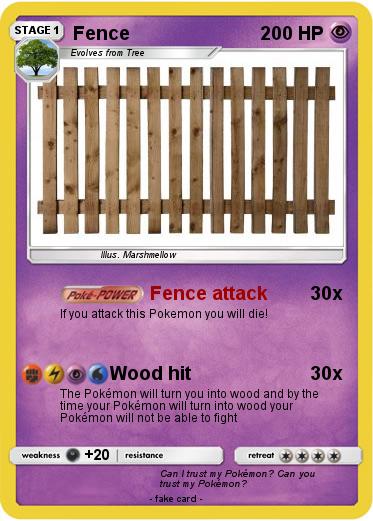 Pokémon Fence 5 5 - Fence attack - My Pokemon Card