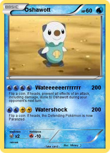 Pokémon Oshawott 1222 1222 - Wateeeeeerrrrrrr - My Pokemon Card