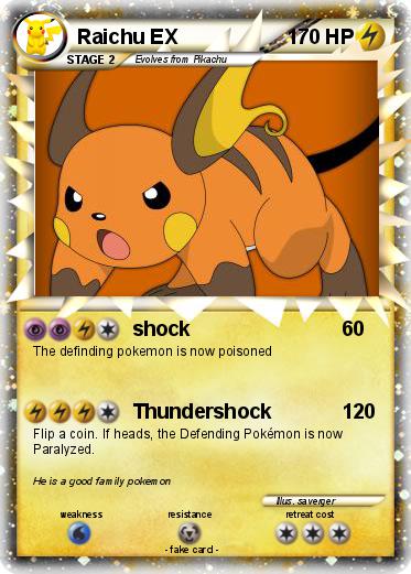 Pokémon Raichu EX 146 146 - shock - My Pokemon Card