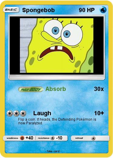 Pokémon Spongebob 3418 3418 - Absorb - My Pokemon Card