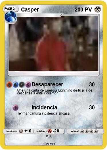 Pokémon Casper 140 140 - Desaparecer - Mi carta pokémon