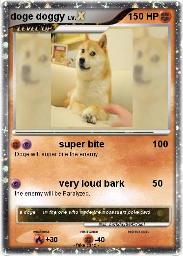 Pokémon doge doggy - super bite - My Pokemon Card