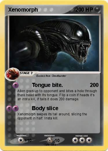 Pokémon Xenomorph 169 169 - Tongue bite. - My Pokemon Card