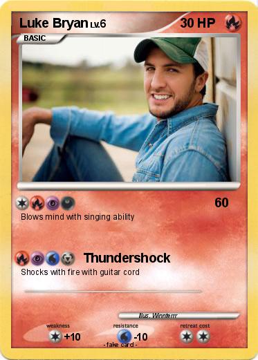 Pokémon Luke Bryan 9 9 - Thundershock - My Pokemon Card