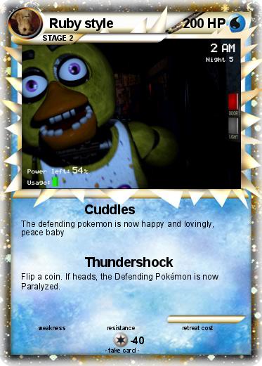 Pokémon Ruby style - Cuddles - My Pokemon Card
