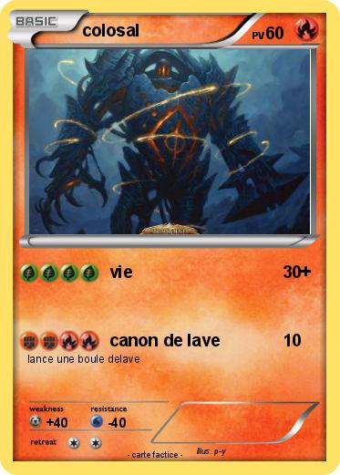 Pokémon colosal - vie - Ma carte Pokémon