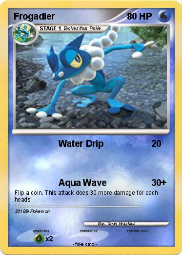Pokémon Frogadier 84 84 - Water Drip - My Pokemon Card