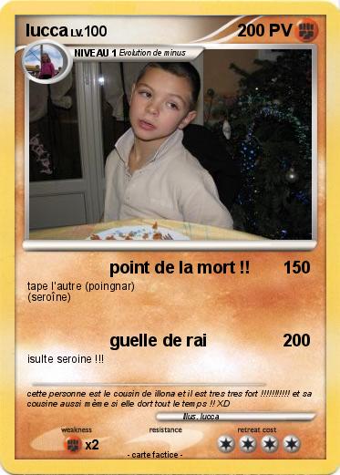 Pokémon lucca 3 3 - point de la mort !! - Ma carte Pokémon