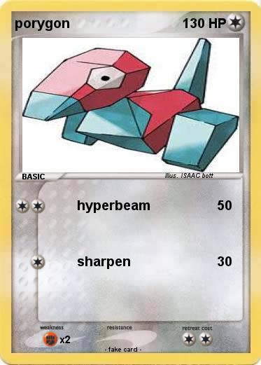 Pokémon porygon 508 508 - hyperbeam - My Pokemon Card