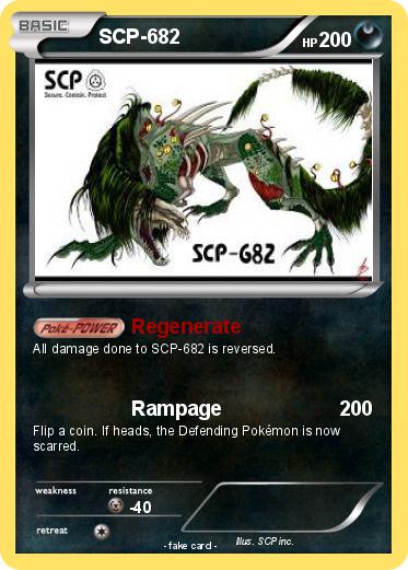 Pokémon SCP 682 15 15 - Regenerate - My Pokemon Card