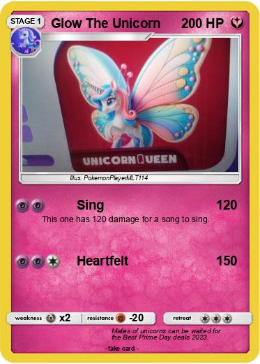 Pokémon Glow The Unicorn - Sing - My Pokemon Card