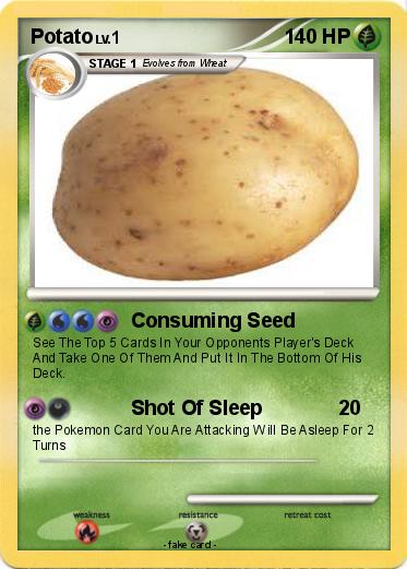 Pokémon Potato 257 257 - Consuming Seed - My Pokemon Card