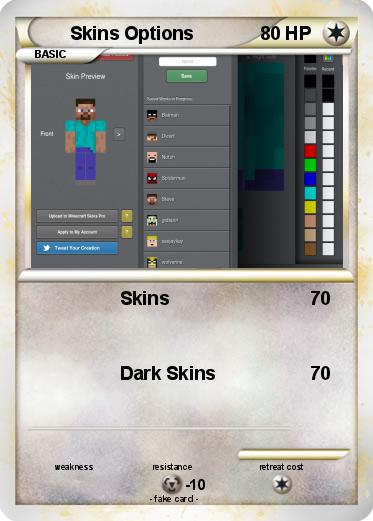 Pokémon Skins Options - Skins - My Pokemon Card