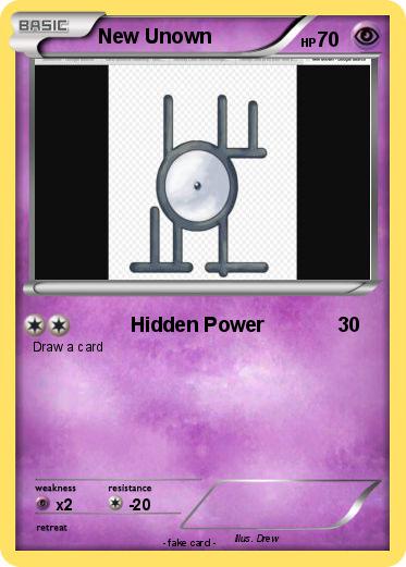 Pokémon New Unown - Hidden Power - My Pokemon Card