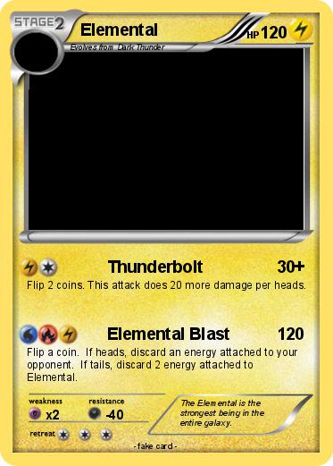 Pokémon Elemental 190 190 - Thunderbolt - My Pokemon Card