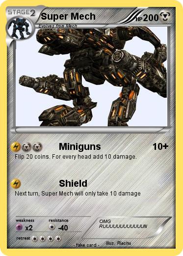 Pokémon Super Mech 1 1 - Miniguns - My Pokemon Card