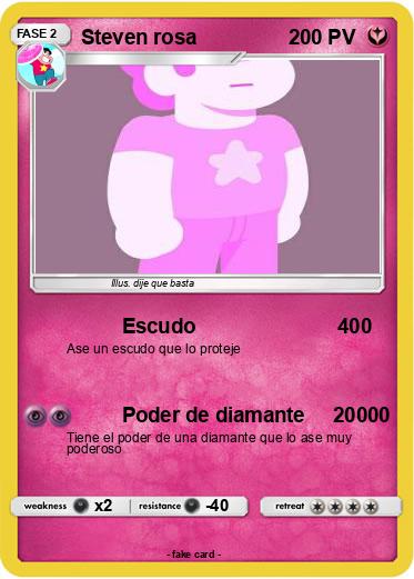 Pokémon Steven rosa - Escudo 400 - Mi carta pokémon