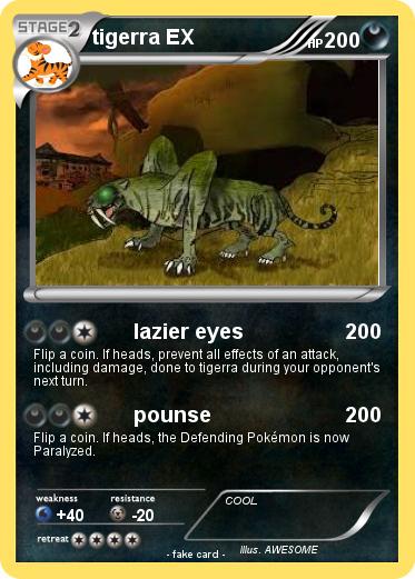 Pokémon tigerra EX - lazier eyes - My Pokemon Card