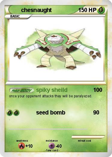 Pokémon chesnaught 21 21 - spiky sheild - My Pokemon Card