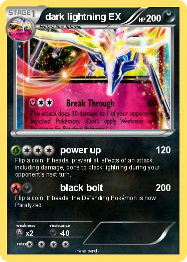 Pokémon dark lightning EX - power up - My Pokemon Card