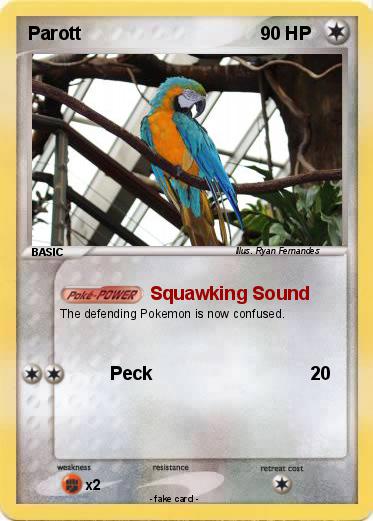 Pokémon Parott - Squawking Sound - My Pokemon Card