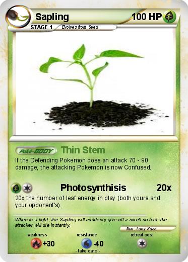 Pokémon Sapling 6 6 - Thin Stem - My Pokemon Card