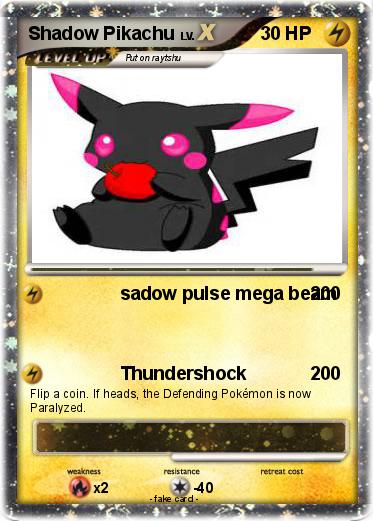 Pokémon Shadow Pikachu 920 920 - sadow pulse mega beam - My Pokemon Card