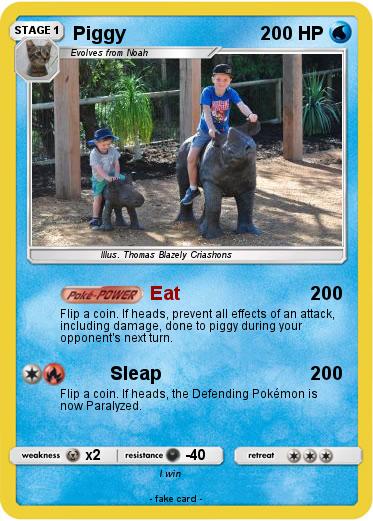 Pokémon Piggy 408 408 - Eat - My Pokemon Card