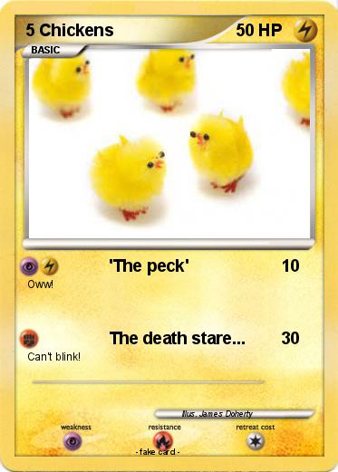 Pokémon 5 Chickens - 'The peck' - My Pokemon Card