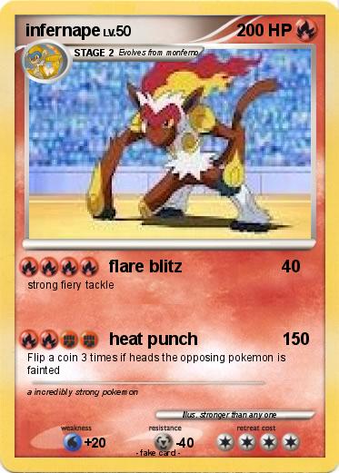 Pokémon infernape 947 947 - flare blitz - My Pokemon Card