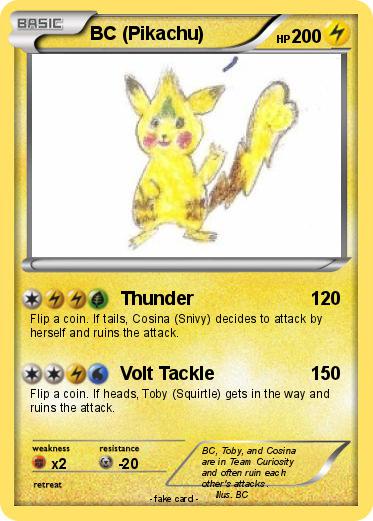 Pokémon BC Pikachu 1 1 - Thunder - My Pokemon Card