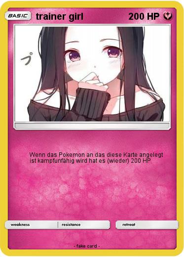 Pokémon trainer girl - My Pokemon Card
