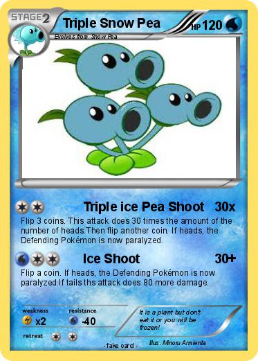 Pokémon Triple Snow Pea - Triple ice Pea Shoot - My Pokemon Card