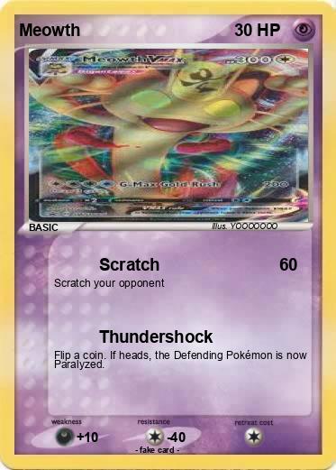 Pokémon Meowth 358 358 - Scratch - My Pokemon Card