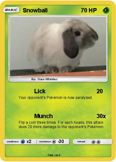 Pokémon Snowball 156 156 - Lick - My Pokemon Card