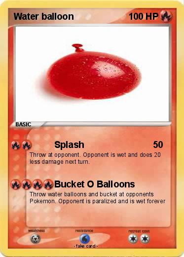 Pokémon Water balloon 7 7 - Splash - My Pokemon Card