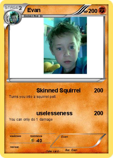 Pokémon Evan 550 550 - Skinned Squirrel - My Pokemon Card