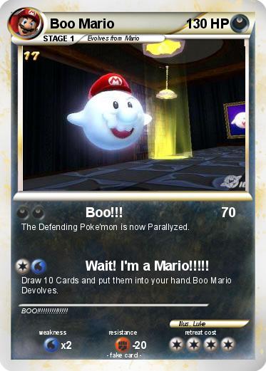 Pokémon Boo Mario 71 71 - Boo!!! - My Pokemon Card