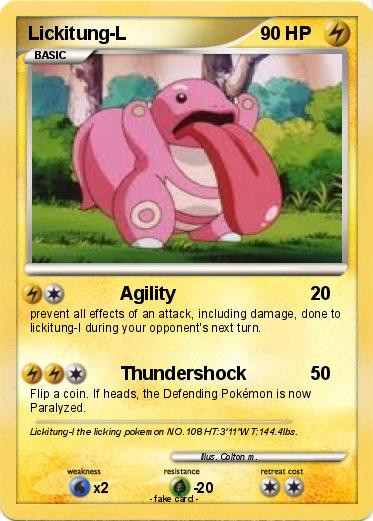 Pokémon Lickitung L - Agility - My Pokemon Card