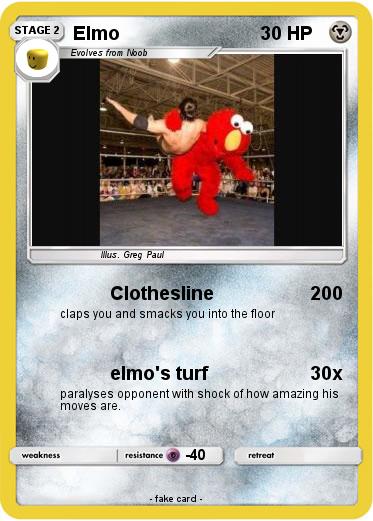 Pokémon Elmo 1053 1053 - Clothesline - My Pokemon Card