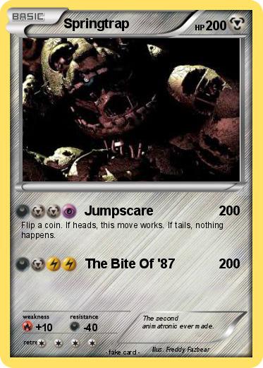 Pokémon Springtrap 90 90 - Jumpscare - My Pokemon Card