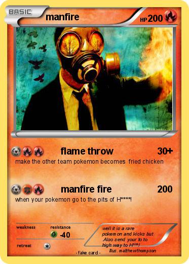 Pokémon manfire - flame throw - My Pokemon Card