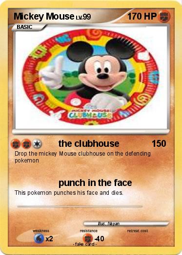 Pokémon Mickey Mouse 117 117 - the clubhouse - My Pokemon Card