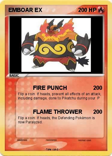 Pokémon EMBOAR EX 75 75 - FIRE PUNCH - My Pokemon Card