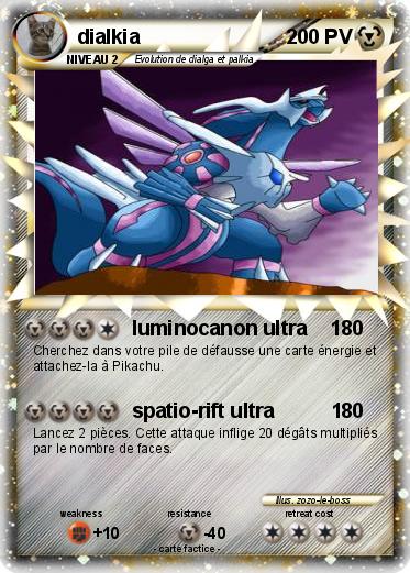 Pokémon dialkia 121 121 - luminocanon ultra 1 - Ma carte Pokémon